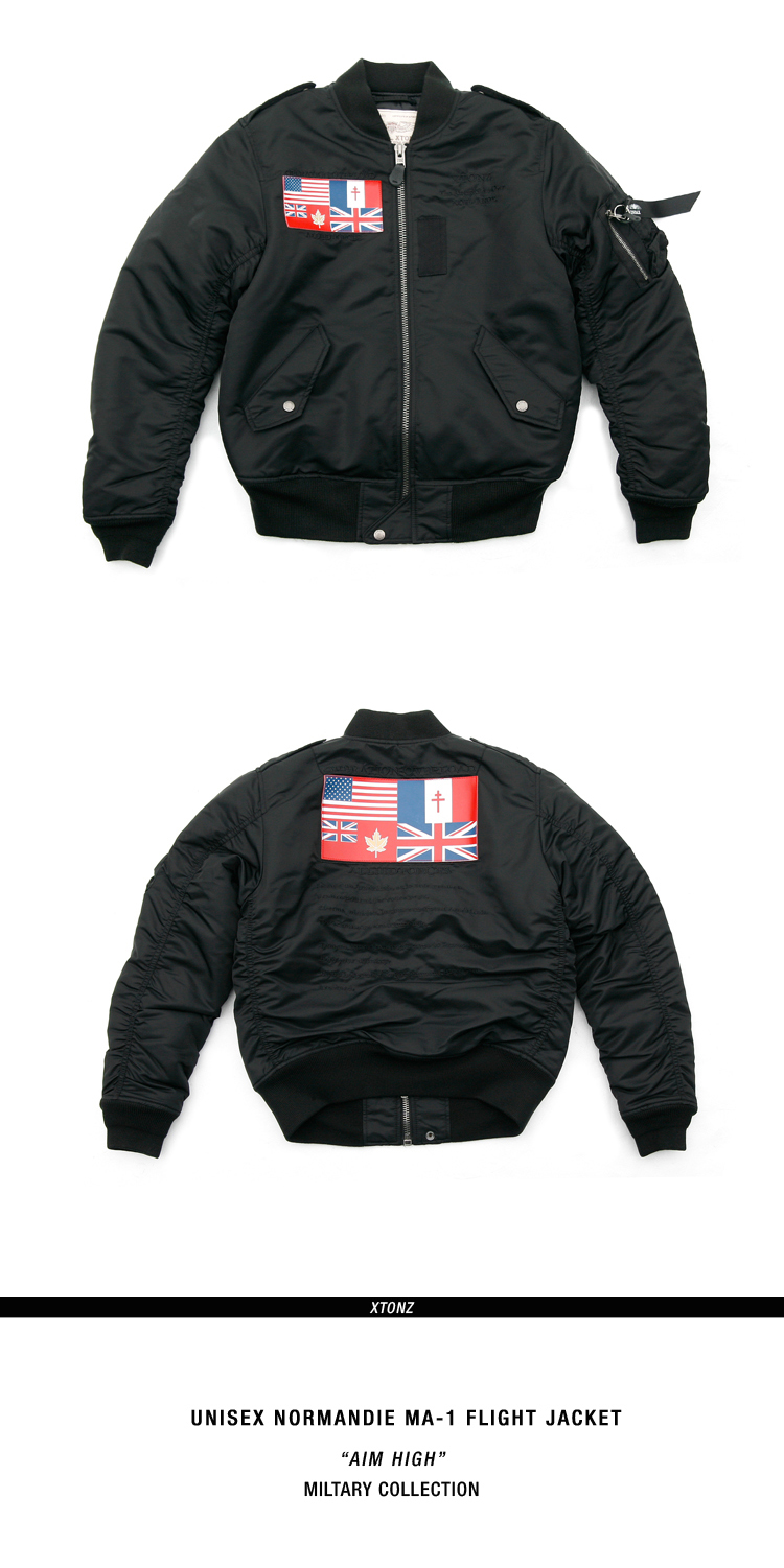 군사쇼핑몰 아미샵 [[XTONZ] Normandie MA-1 Flight Jacket (Black) - 엑스톤즈 노르망디 MA ...